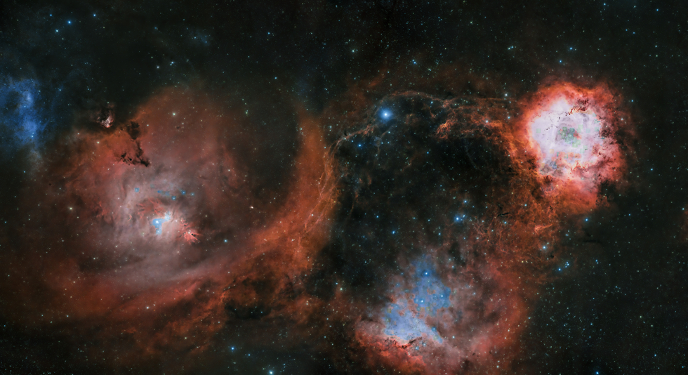 Nebulosity in Monoceros: from Cone to Rosette Nebula | Telescope Live